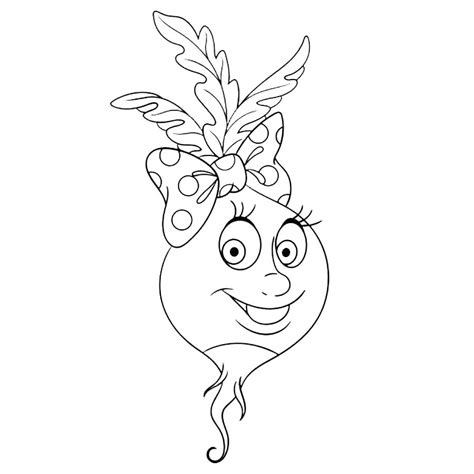 Раскраски Редис распечатать бесплатно