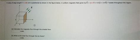 Solved A Cube Of Edge Length 360 Cm Is Positioned As