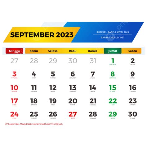 Kalender 2023 September Lengkap Dengan Tanggal Merah Cuti 53 Off