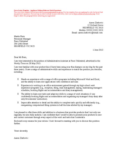 Employment Cover Letter Format Pin On Cover Latter Sample
