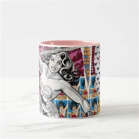 Wonder Woman Collage 5 Two Tone Coffee Mug Zazzle Mugs Wonder