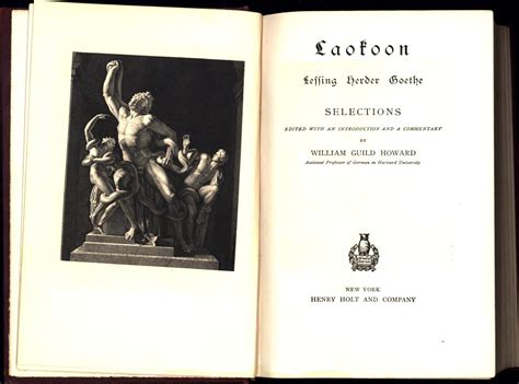 Laocoon Lessing Herder Goethe Selections The Morris U Schappes