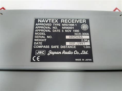 Jrc Ncr 300a Navtex Receiver Aeliya Marine