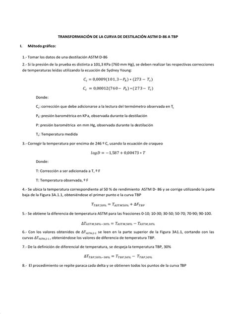 Vdocuments Mx Transformacion De La Curva De Destilacion Astm D 86 A