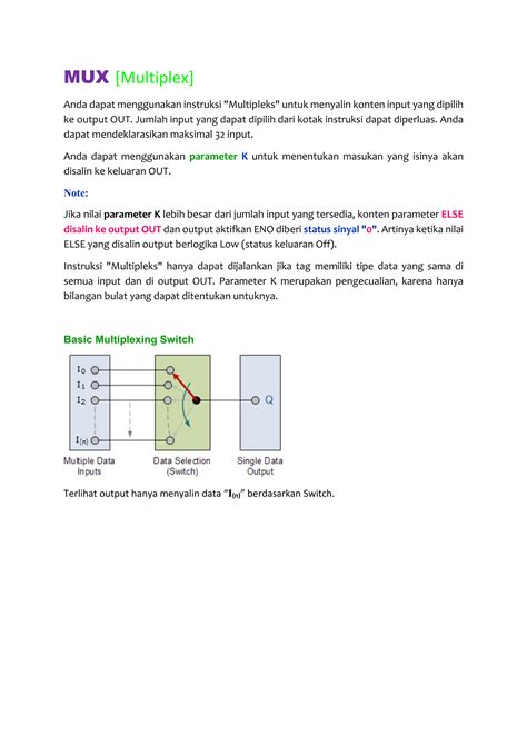 World Logic Operations Multiplixer Switch Memilih Input Lebih Dari