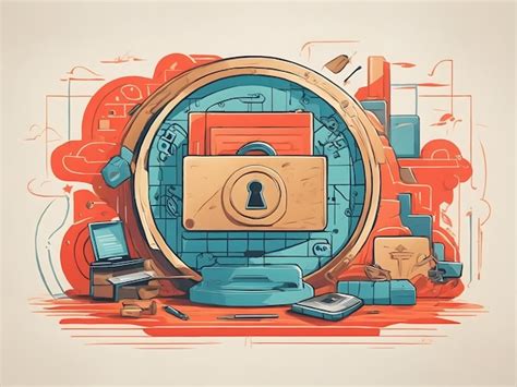 Premium Ai Image Flat Illustration Of Encryption
