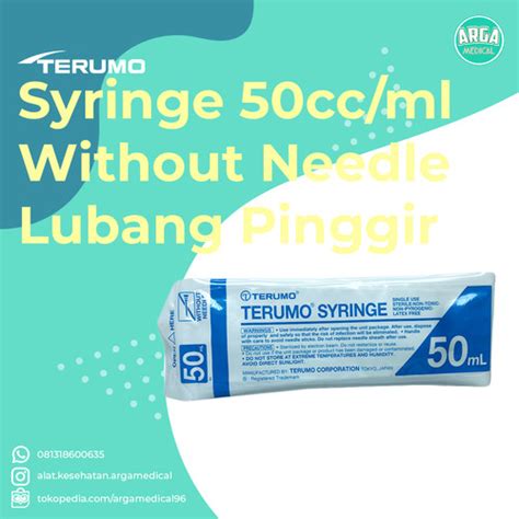 Jual Terumo Syringe 50ccml Lubang Pinggir Spuit 50ml Jakarta Timur