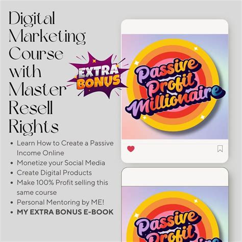 Passive Profit Millionaire Digital Course Level Up Social Media