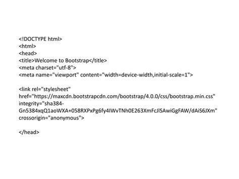 intro to bootstrap ppt