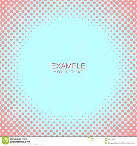 Circle Frame Halftone Abstract Background In Rose And Complement Colors