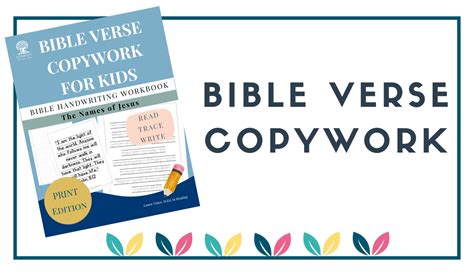 Bible Verse Copywork Teach Handwriting And Scripture Laura Leigh