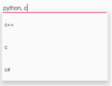 Android MultiAutoCompleteTextView Android 基础教程 简单教程简单编程