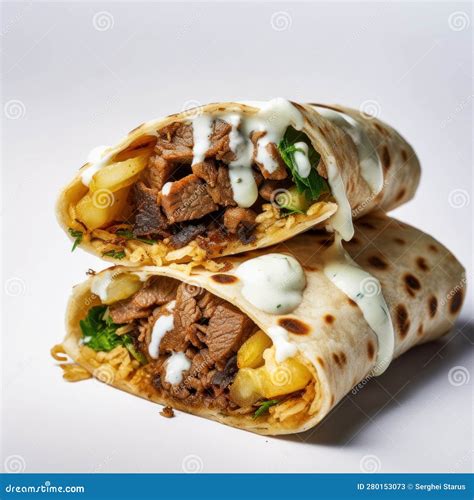 Two Burritos Are Stacked On Top Of Each Other Generative Ai Image