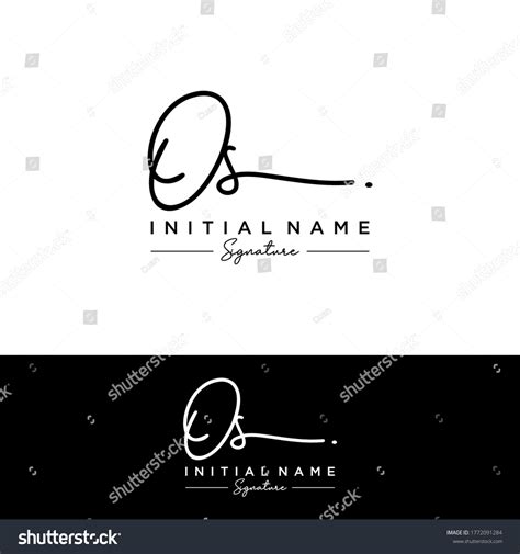 Os Initial Letter Handwriting Signature Logo Stock Vector Royalty Free