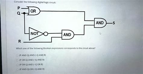 Solved Consider The Following Digital Logic Circuit Or And Ls Not And