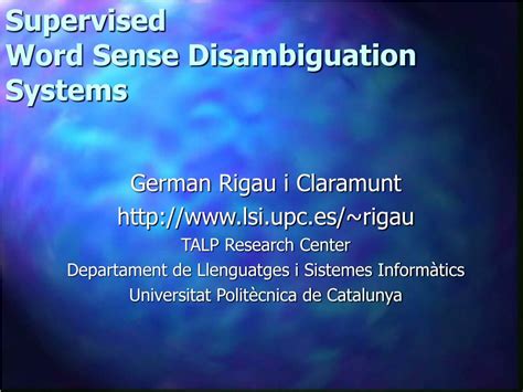 Ppt Word Sense Disambiguation Powerpoint Presentation Free Download Id4199563