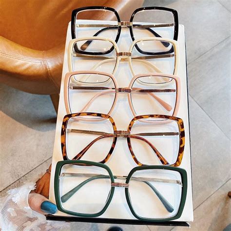 Barbara Vintage Square Glasses Frame Fashion Eye Glasses Big Glasses