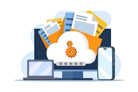 Cloud Document Security Concept Data Stored On Secure Cloud Servers Cloud Storage With