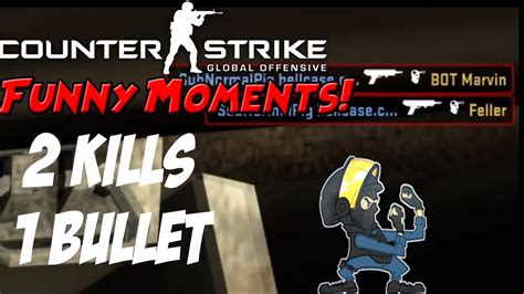 1 Bullet 2 Kills Csgo Funny Montage Youtube
