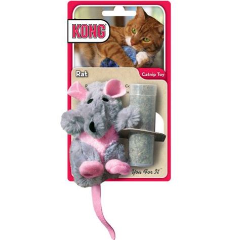Kong Refillable Catnip Rat Kattenspeelgoed Pluche Huisdier