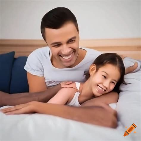 Father And Daughter Bonding On A Bed On Craiyon