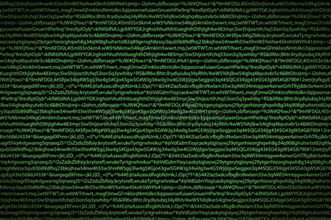 Green Complicated Crypto Symbols On Black Data Encryption Binary Code Concept Stock