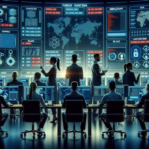 Diverse Cybersecurity Team In Action Real Life Threat Hunting Scene Ai Art Generator Easy