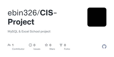 GitHub Ebin CIS Project MySQL Excel Babe Project