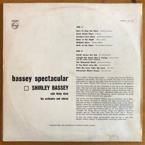 Shirley Bassey Spectacular Suffragette Records