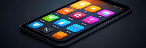 Modern Touchscreen Interface With Colorful Buttons Premium Ai