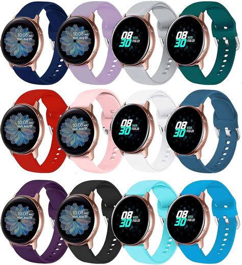 EnoYoo Correas De Colores Compatibles Con Samsung Galaxy Watch Active Galaxy Watch Galaxy