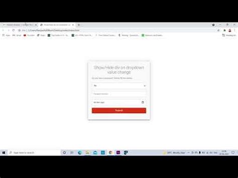 Show Hide Div On Dropdown Value Change YouTube