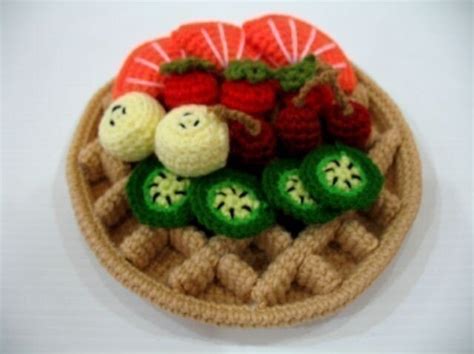 Crochet Pattern Waffles Toys Playfood Pdf 00379 Etsy