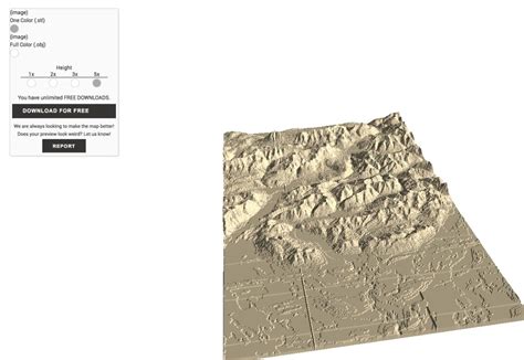 Create Your Own 3D Printed Topographical Map Mini Mountain Raised