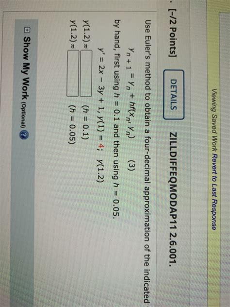 Solved Viewing Saved Work Revert To Last Response 12