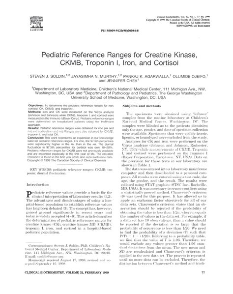 Pediatric Lab Values Chart Ponasa