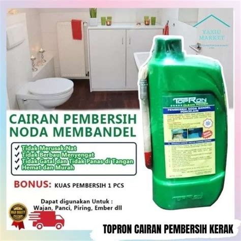 Jual TOPRON 100 Original 1 Liter Clean Power Pembersih Kerak Lantai Keramik Kamar Mandi