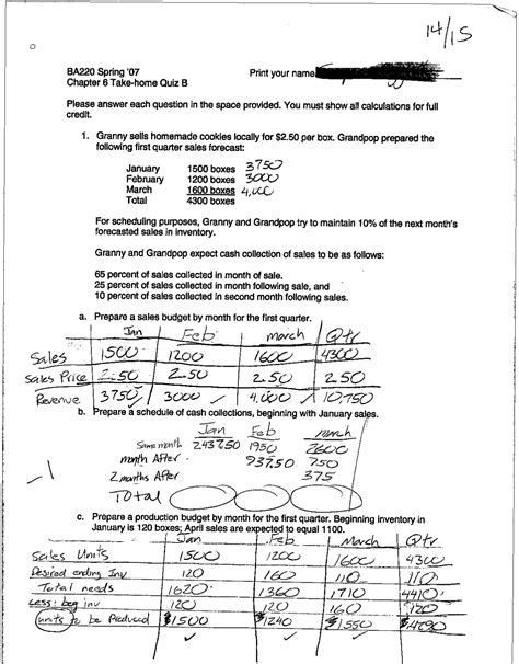Introduction To Managerial Accounting Solved Quiz B Act 220 Docsity