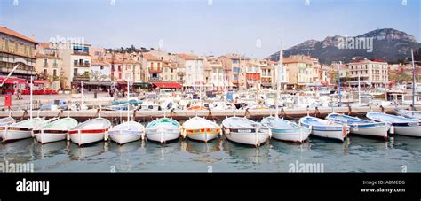 Harbour At Cassis South Of France With The Fishing Fleet In The