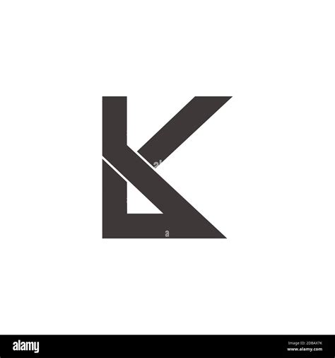Abstract Letter Bk Simple Geometric Line Logo Vector Stock Vector Image