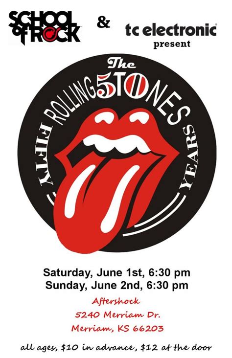 Rolling Stones A School Of Rock Concert Logo Rolling Stones Rolling