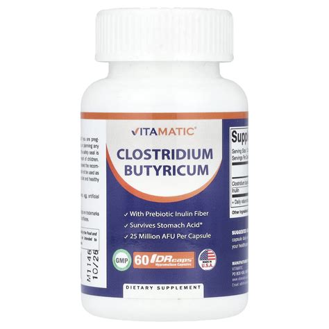 Vitamatic Clostridium Butyricum 25 Million Afu 60 Drcaps