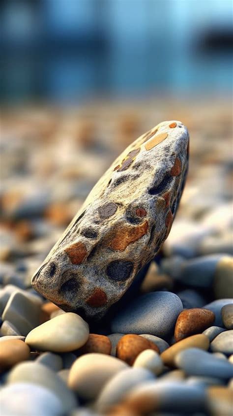Igneous Rock Stone Wallpaper Macro Photo Blurred Background Stock
