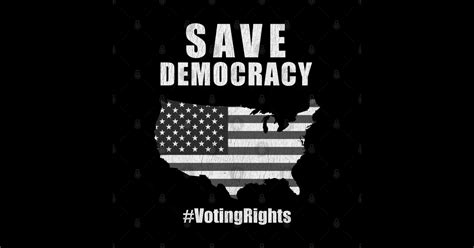 Save Democracy Black And White Style Save Democracy Sticker Teepublic