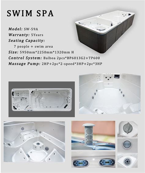Swim Spa Good Swim Pool Container Endless Pool Acrylic Fiberglass Swim