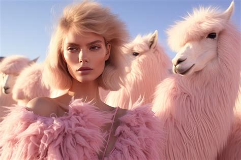 Premium Ai Image Women Futuristic Fashion Photography Pastel Color