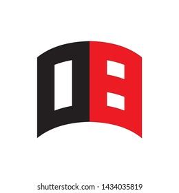 Curved Number 08 Logo Design Vector Stock Vector Royalty Free