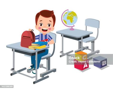 학교에서 수업에 귀여운 학생들 공부에 대한 스톡 벡터 아트 및 기타 이미지 공부 교사 교육 관련 직업 교습 Istock