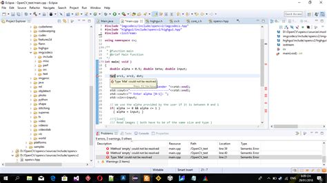 C Type And Method Could Not Be Resolved In Opencv Stack Overflow