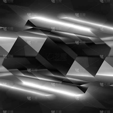抽象方形画幅背景数字化显示水晶玻璃器皿冰块混沌未来新的形状